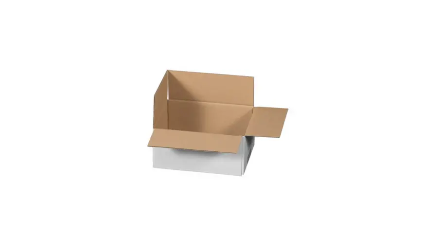 Faltkarton weiß | in vielen Größen | FEFCO 0201 | packster.de